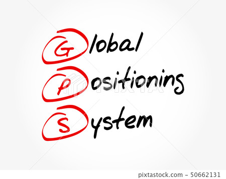 GPS - Global Positioning System acronym - Stock Illustration [50662131 ...
