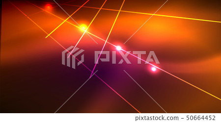 Neon glowing lines, magic energy space light... - Stock Illustration ...