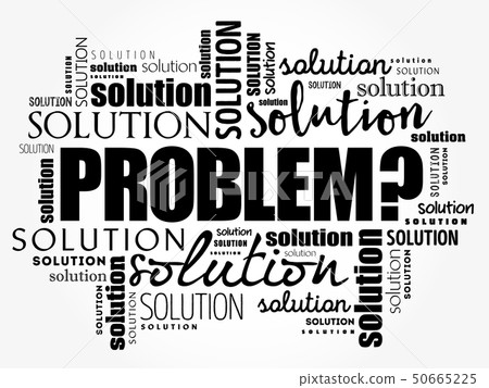 Problem and solution word cloud - Stock Illustration [50665225] - PIXTA