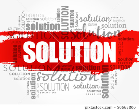 SOLUTION word cloud collage - Stock Illustration [50665800] - PIXTA