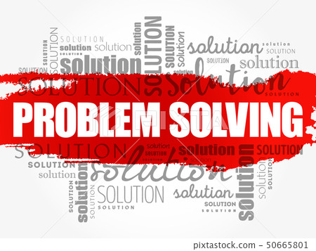 Problem solving aid word cloud collage - Stock Illustration [50665801 ...