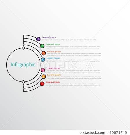 The infographic details for the report. 7 topic. - Stock Illustration ...