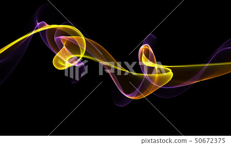 abstract colorful wavy smoke flame over black... - Stock Illustration ...