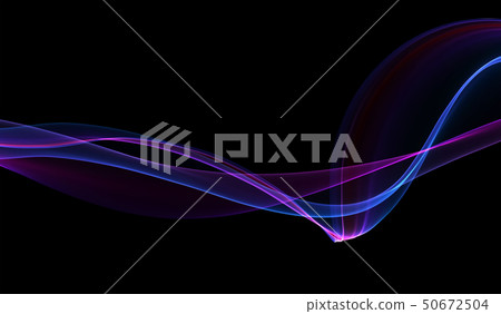 abstract colorful wavy smoke flame over black... - Stock Illustration ...