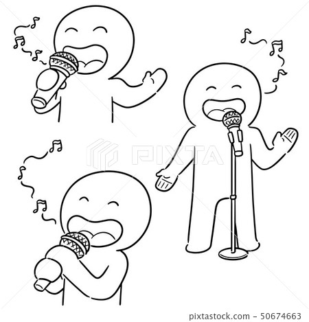 Vector Set Of Singer Stock Illustration 50674663 Pixta