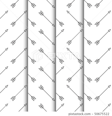 Set of arrows seamless pattern - Stock Illustration [50675522] - PIXTA