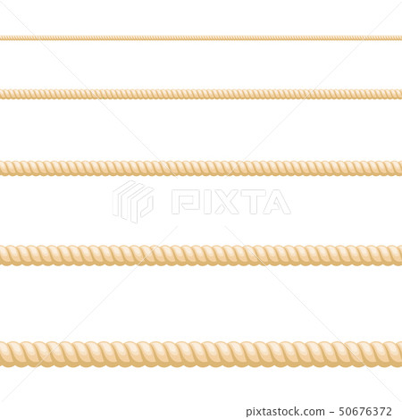 Seamless of brown rope on white background - Stock Illustration ...