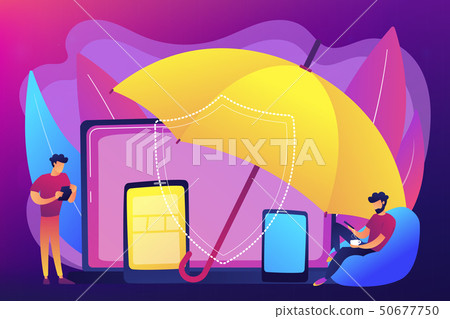 Electronic device insurance concept vector... - Stock Illustration ...