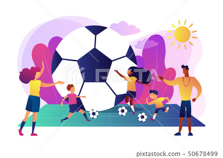 Soccer camp concept vector illustration. - Stock Illustration [50678499 ...