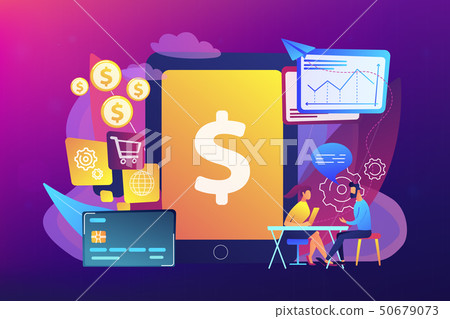 Core banking IT system concept vector... - Stock Illustration [50679073 ...