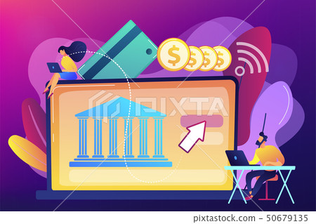 Open banking platform concept vector illustration. - Stock Illustration ...