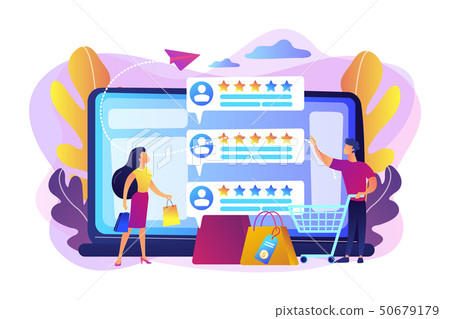 Seller reputation system concept vector... - Stock Illustration ...