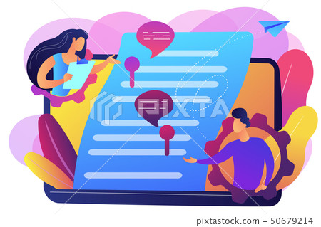 Shared document concept vector illustration. - Stock Illustration ...