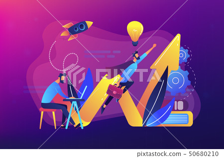 Start up launch concept vector illustration. - Stock Illustration ...