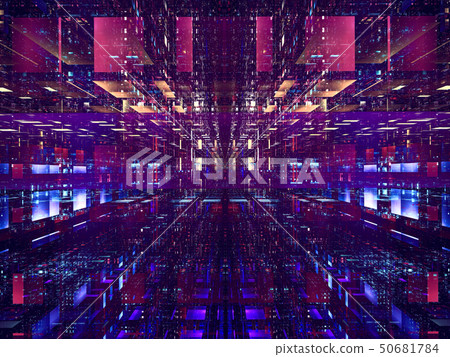 Bright tech background with blocks - abstract... - Stock Illustration ...