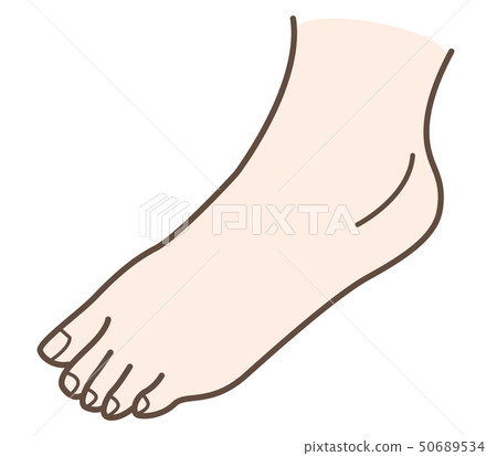 Illustration of a simple foot - Stock Illustration [50689534] - PIXTA