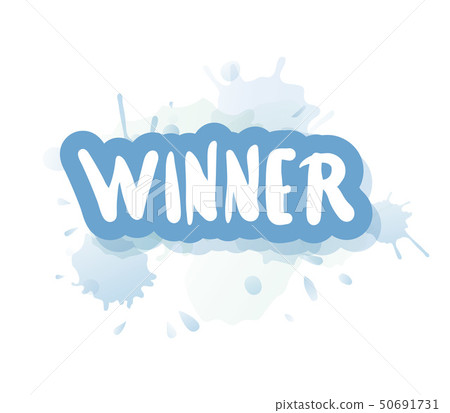 Winner lettering with decoration. Vector quote. - Stock Illustration ...