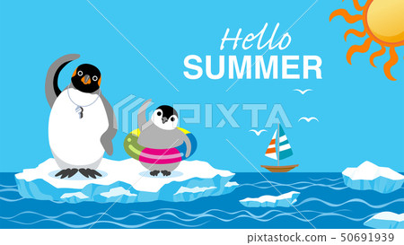 Parents and children of penguins doing... - Stock Illustration ...