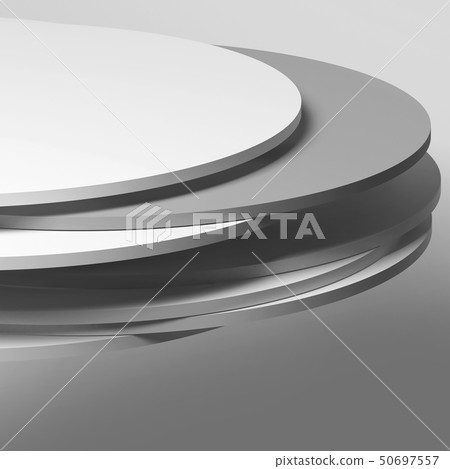 Installation of random shifted gray discs - Stock Illustration ...