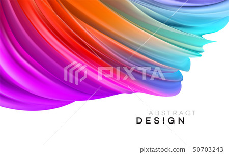 Color Flow Abstract shape poster design. Vector... - Stock Illustration ...