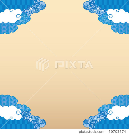 Background-Blue Japanese Style Pattern 1 - Stock Illustration [50703574 ...