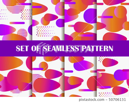Gradient geometric shapes seamless patterns. Cover - Stock Illustration ...