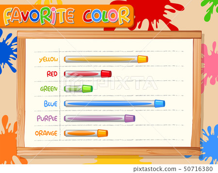 Favorite color chart template - Stock Illustration [50716380] - PIXTA