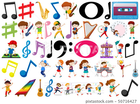 A musical object set - Stock Illustration [50716427] - PIXTA