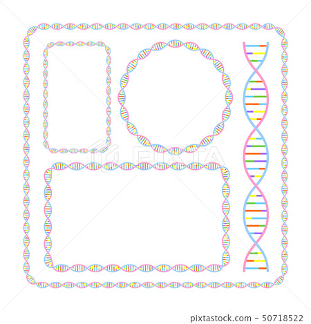 DNA gene design frame set illustration vector - Stock Illustration ...