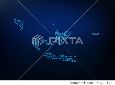 Abstract of indonesia map network, internet and - Stock Illustration ...