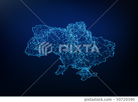 Abstract of ukraine map network, internet and - Stock Illustration ...