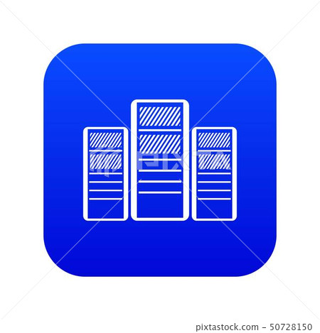 Database servers icon digital blue - Stock Illustration [50728150] - PIXTA