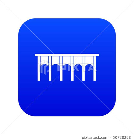 Bridge icon digital blue - Stock Illustration [50728298] - PIXTA