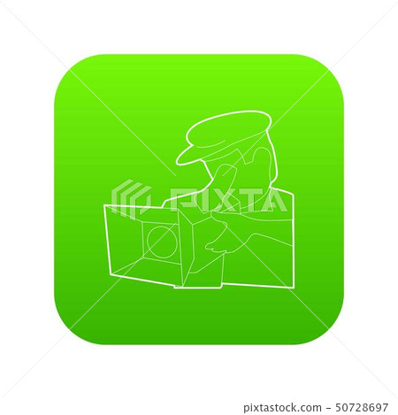 Film director icon green vector - Stock Illustration [50728697] - PIXTA