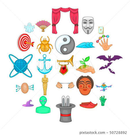 Fancy icons set, cartoon style - Stock Illustration [50728892] - PIXTA