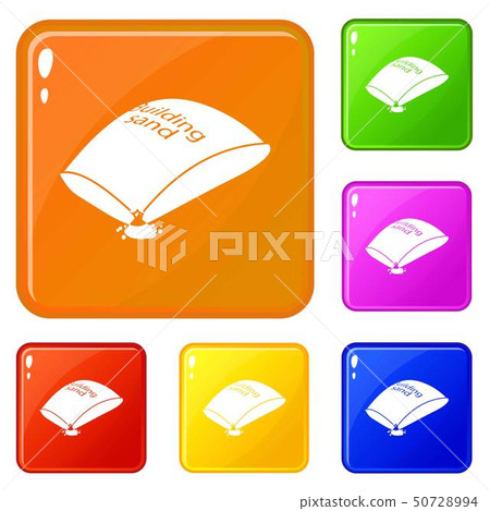Sand bag icons set vector color - Stock Illustration [50728994] - PIXTA