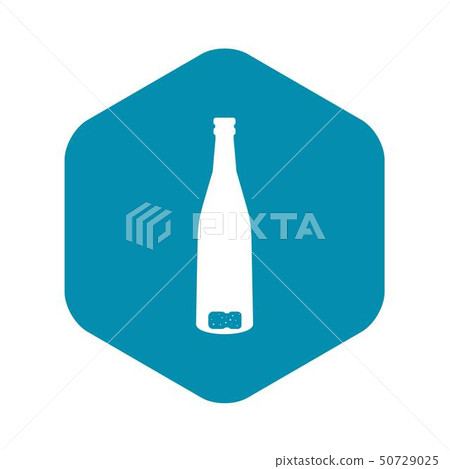 Empty wine bottle icon, simple style - Stock Illustration [50729025 ...