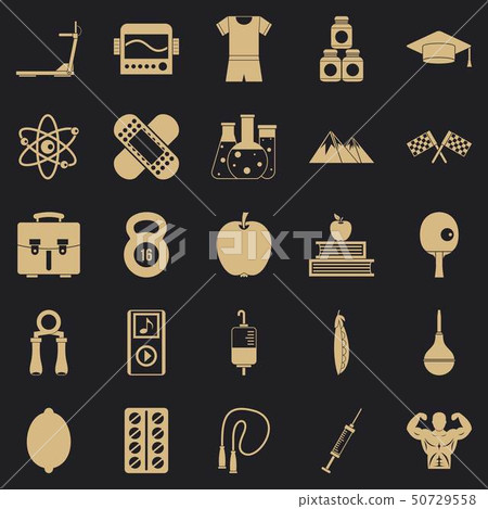 Well person icons set, simple style - Stock Illustration [50729558] - PIXTA