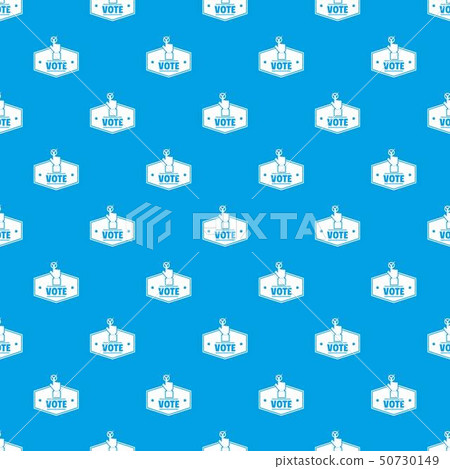 Vote pattern vector seamless blue - Stock Illustration [50730149] - PIXTA