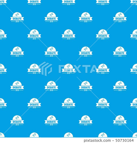Debate pattern vector seamless blue - Stock Illustration [50730164] - PIXTA