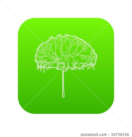One flower icon green vector - Stock Illustration [50730538] - PIXTA
