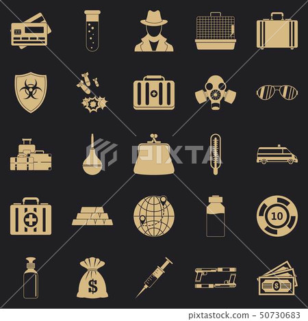Investigation icons set, simple style - Stock Illustration [50730683] - PIXTA