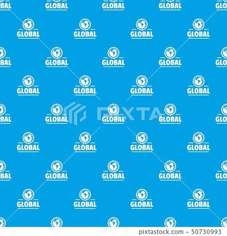 Global pattern vector seamless blue - Stock Illustration [50730993] - PIXTA
