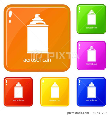 Aerosol can icons set vector color - Stock Illustration [50731206] - PIXTA