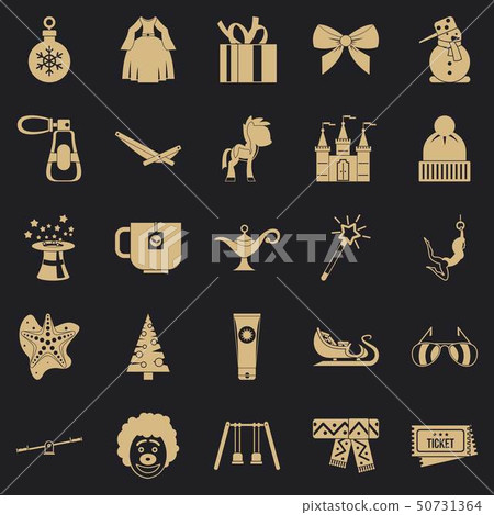 Little people icons set, simple style - Stock Illustration [50731364 ...