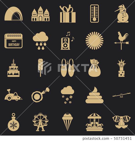Peristyle icons set, simple style - Stock Illustration [50731451] - PIXTA