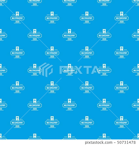 Passport pattern vector seamless blue - Stock Illustration [50731478 ...