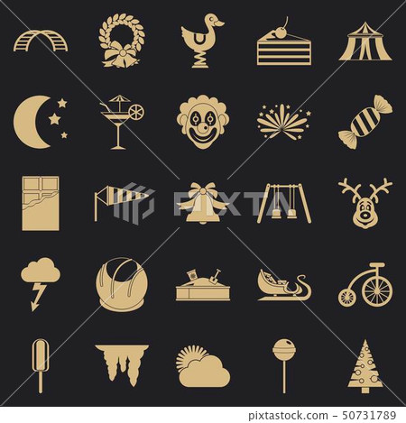Courtyard icons set, simple style - Stock Illustration [50731789] - PIXTA