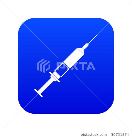 Syringe icon digital blue - Stock Illustration [50731874] - PIXTA