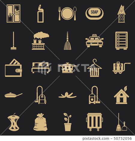 Clean up icons set, simple style - Stock Illustration [50732056] - PIXTA